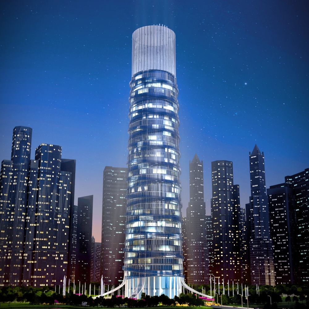 Skyscraper hotel concept - DD3D Studio